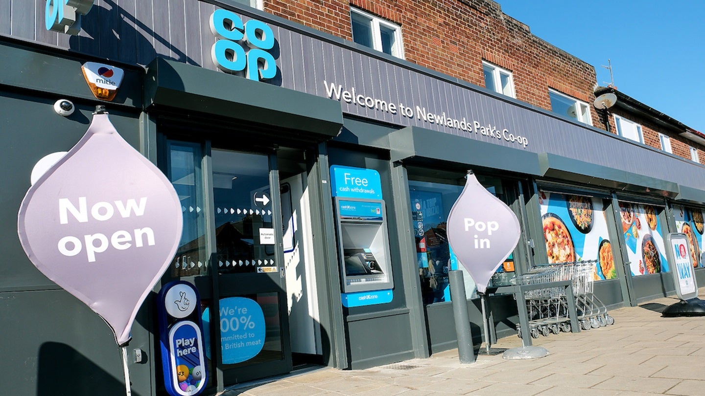 Co-op relaunches three stores with new look and layout in England